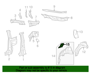 2011-2016 Scion tC Extension 61057-21010 | Sparks Parts