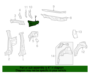 61618-21030 - Panel Quarter Inne - 2011-2016 Scion tC | OEM Genuine ...