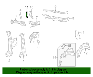 Toyota Extension Quarter P 61628-21060 | Auto Parts