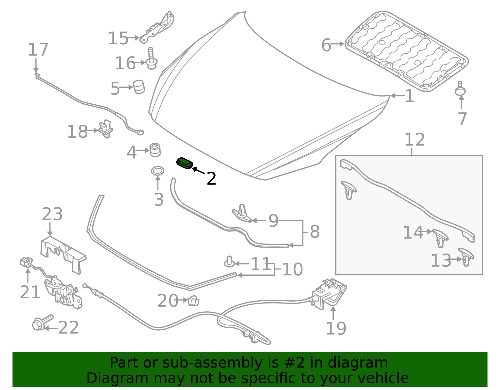BCKA-56-051 - Hood Hole Cover 2019-2024 Mazda 3 | Florida Mazda Parts