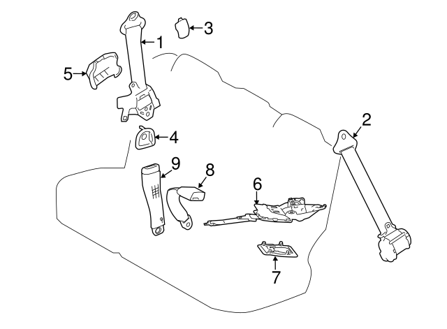 73431-0R010 - Retractor Cover - 2013-2018 Toyota RAV4 | OEM Genuine ...