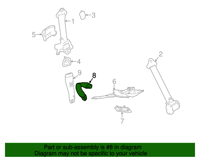 2013-2015 Toyota RAV4 Center Buckle 73330-42140-C0 | OEM Parts Online