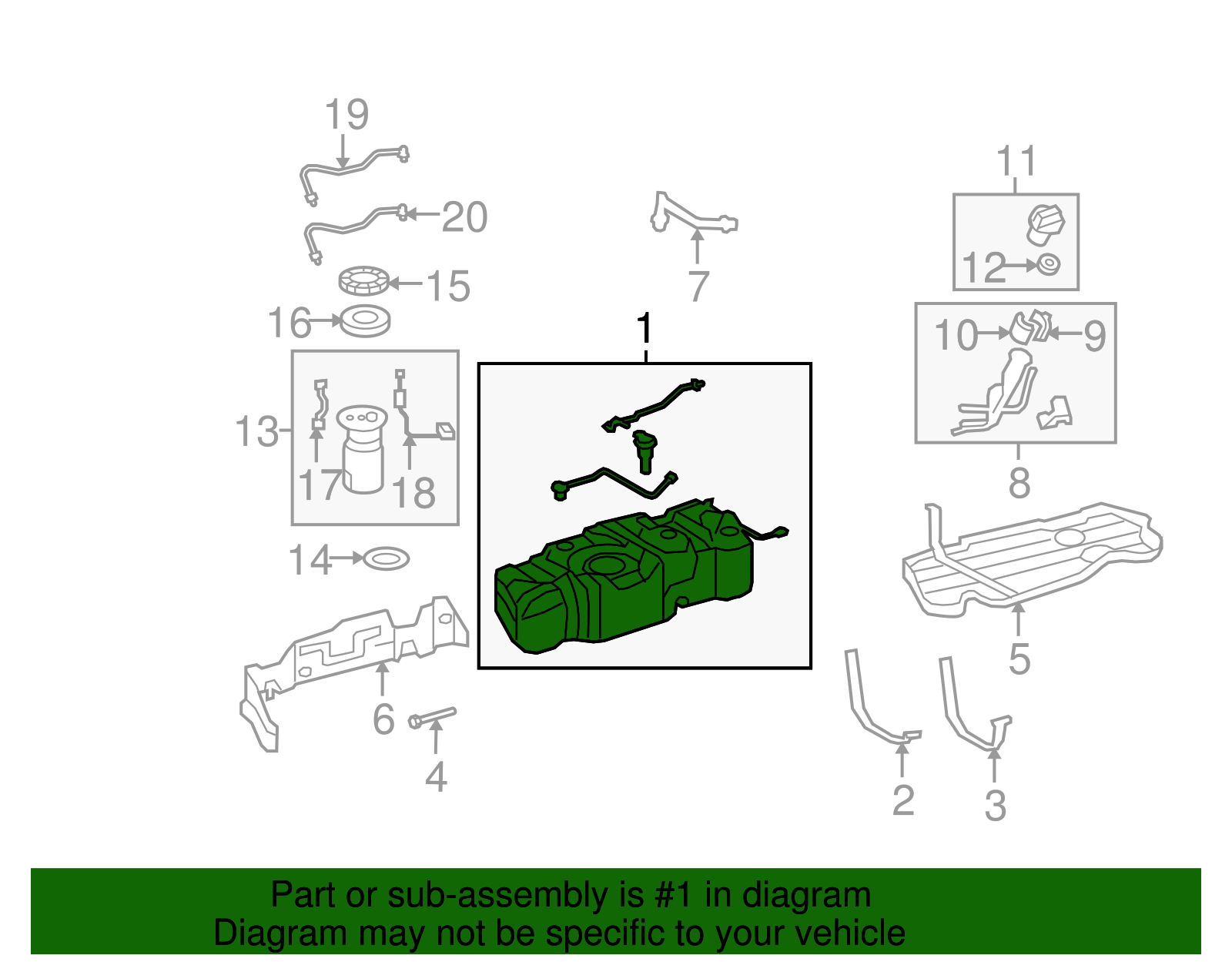 Toyota Parts Fuel Tank Assembly 77001-0C060 | Toyota Parts|Toyota ...