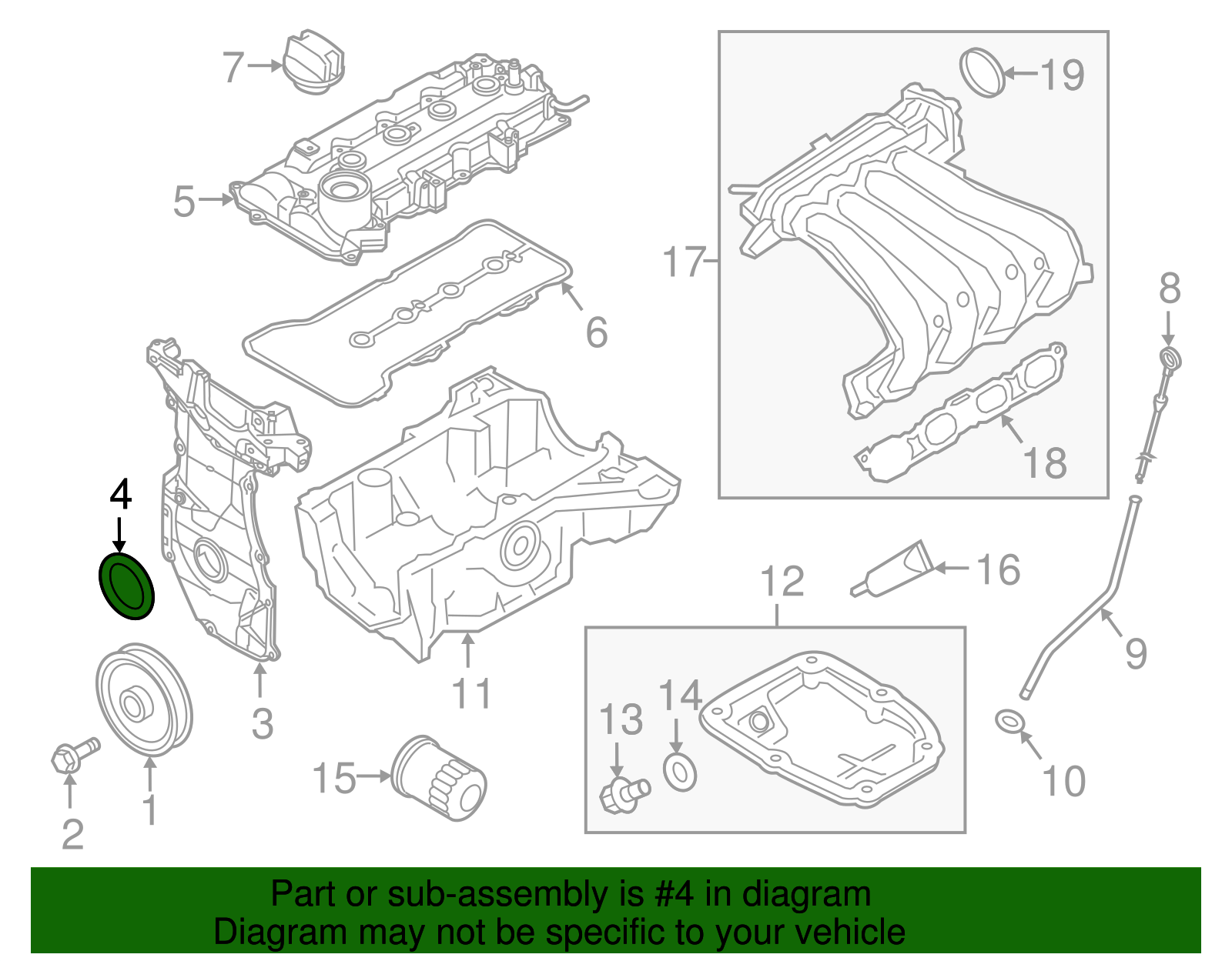 2010-2024 Nissan Front Crank Seal 13510-1KT0A | Ziegler Nissan of ...