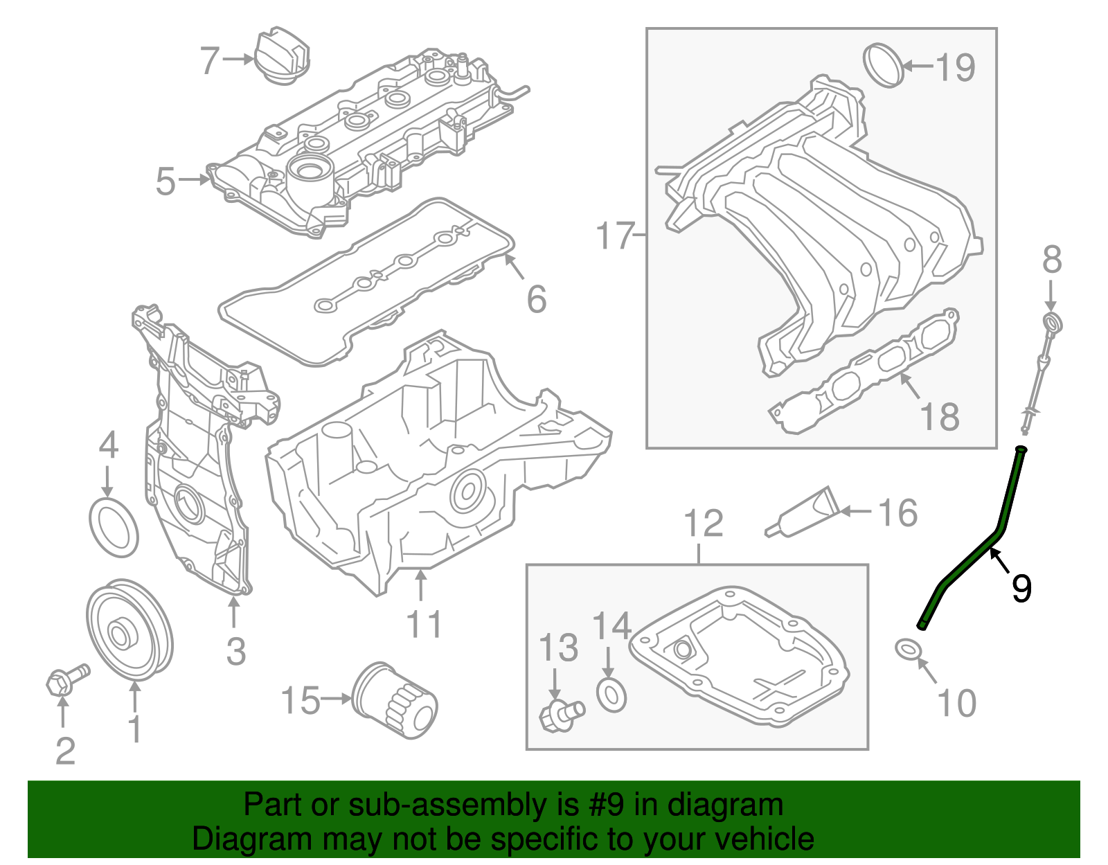 2009-2019 Nissan Engine Oil Dipstick Tube 11150-ED00A | Temecula Nissan ...