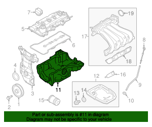 11110-3HC0A - Engine Oil Pan 2011-2019 Nissan | AutoNationParts.com