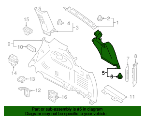 2017-2020 Nissan Armada Rear Pillar Trim - Driver's Side (LH) 76937 ...