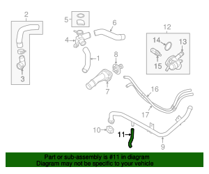 25469-2B700 - Water Hose 2014-2016 Kia | Kia.Parts Store