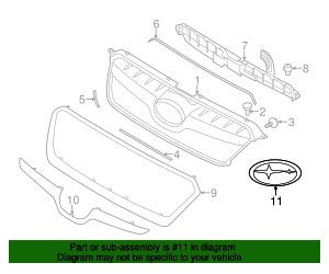 2015-2017 Subaru Emblem 93013FJ040 | Subaru OEM Parts Online