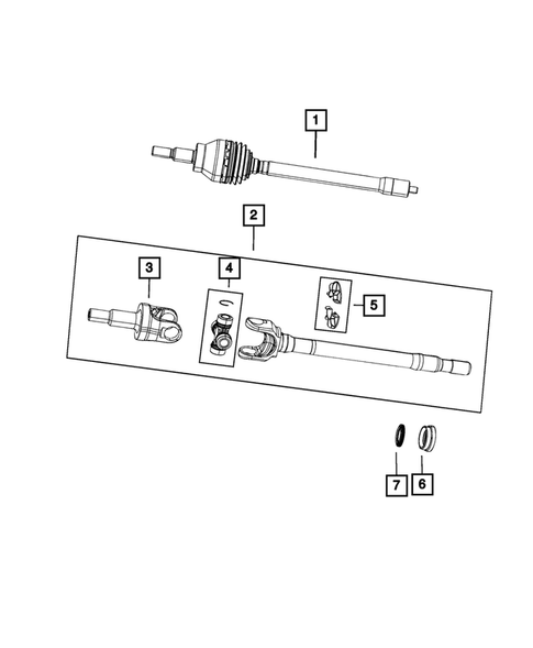 Front Axle Shafts for 2021 Jeep Wrangler | My Mopar Parts