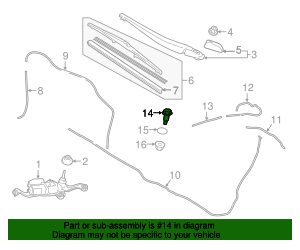 2016-2022 Toyota Washer Nozzle 85391-47040 | OEM Parts Online