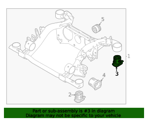 2021-2023 Volkswagen ID.4 Suspension Cross-Member Rear Bushing 1EA-505 ...