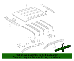 2007-2021 Toyota Tundra Roof Rail 61213-0C040 | OEM Parts Online