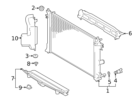 Radiator & Components for 2020 Toyota Corolla | Toyota Parts Center