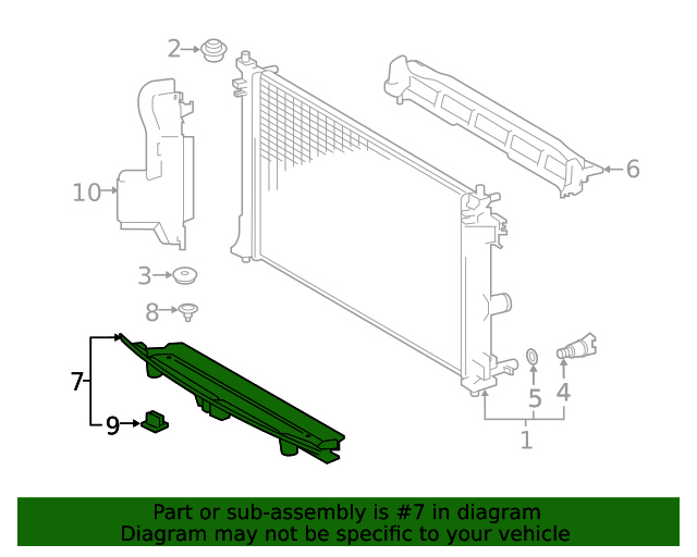 2020-2022 Toyota Corolla Lower Baffle 16592-0T070 | Toyota Parts Center