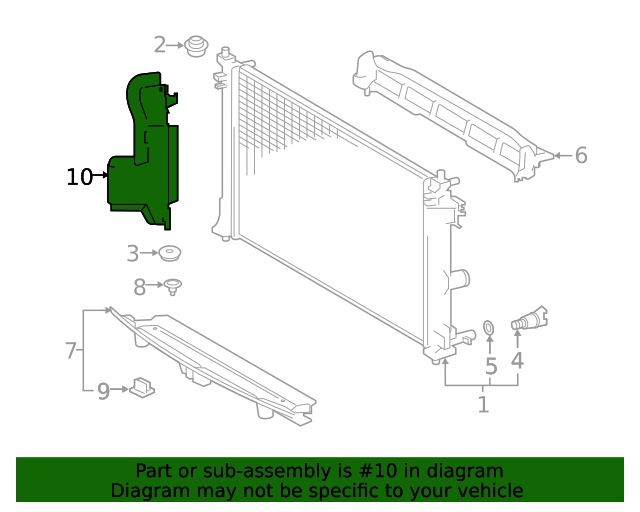 16595-0T110 - Side Baffle - 2020-2022 Toyota Corolla | OEM Genuine ...