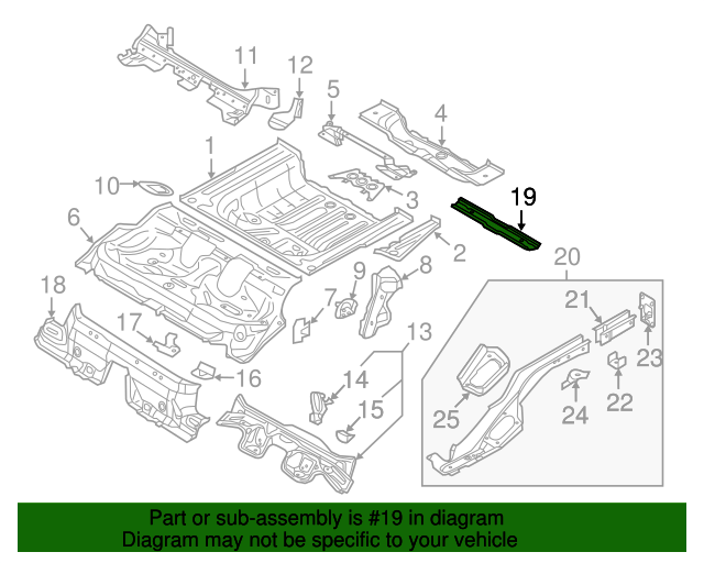 2015-2020 Audi Floor Cross-Member 5Q0-803-348-A | OEM Parts Online