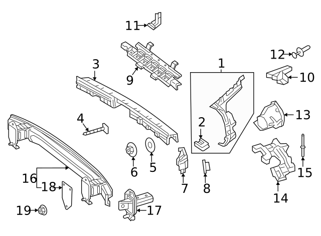 2020-2022 Mercedes-Benz Liftgate Motion Sensor Bracket 253-885-61-02 ...