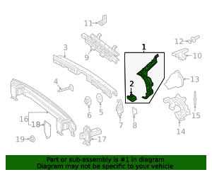 253-880-96-03 - Bumper Guide 2020-2022 Mercedes-Benz | AutoNationParts.com