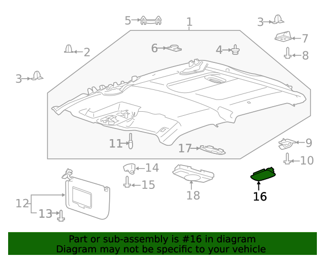 2015-2022 Ford Dome Lamp FL3Z-13776-AA | OEM Parts Online