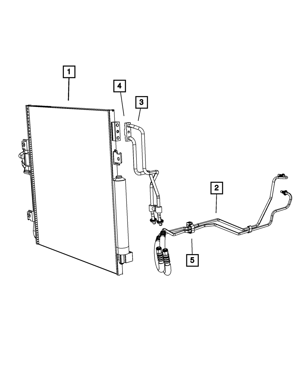 2007-2012 Mopar Oil Cooler Pressure And Return Hose And Tube 55037841AK ...