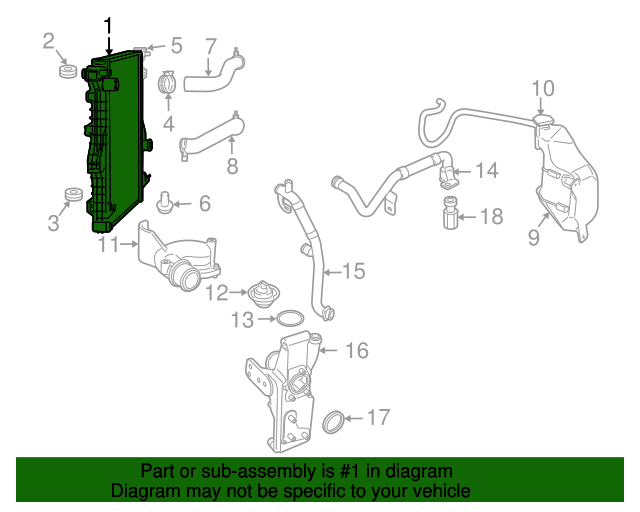 2010-2013 Mopar Radiator 55057089AB | Mopar Parts Canada