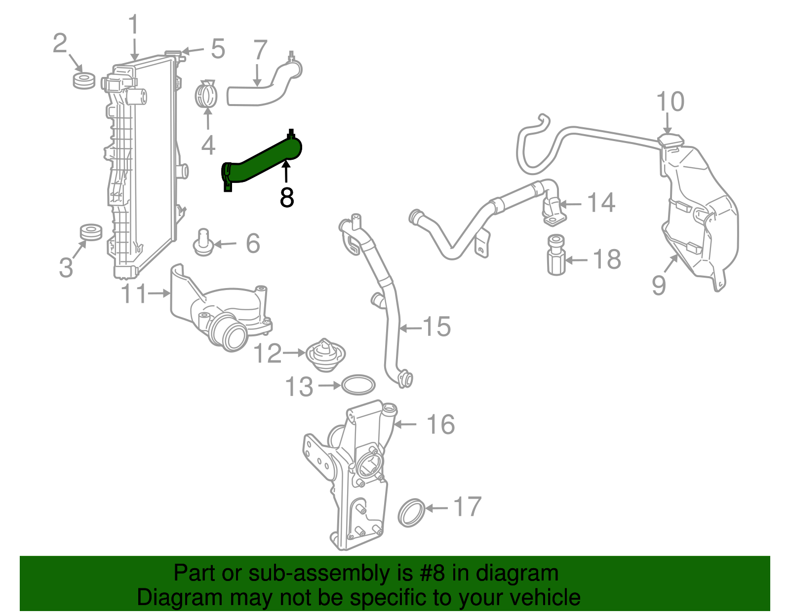 2010-2012 Mopar Hose 55056955AA | Mopar Parts Canada