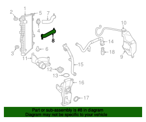 2010-2012 Mopar Upper Hose 55056955AA | TascaParts.com