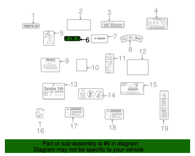 1998-2011 Mercedes-Benz Engine Decal 170-817-26-20 | AutoNationParts.com