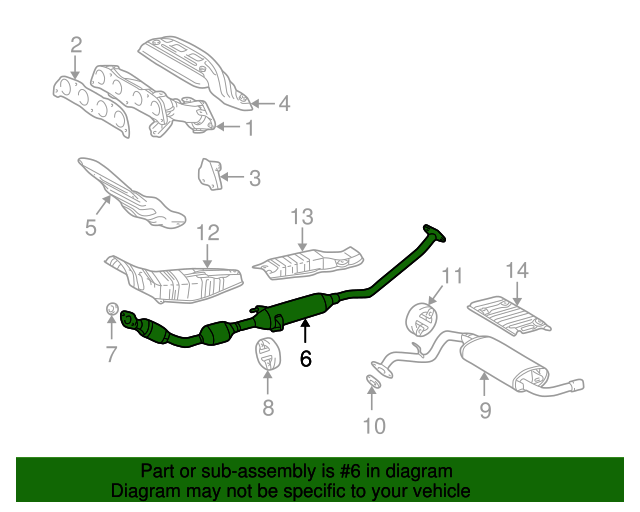 17410-0D151 - Converter & Pipe 2003-2005 Toyota | Longo Toyota Parts