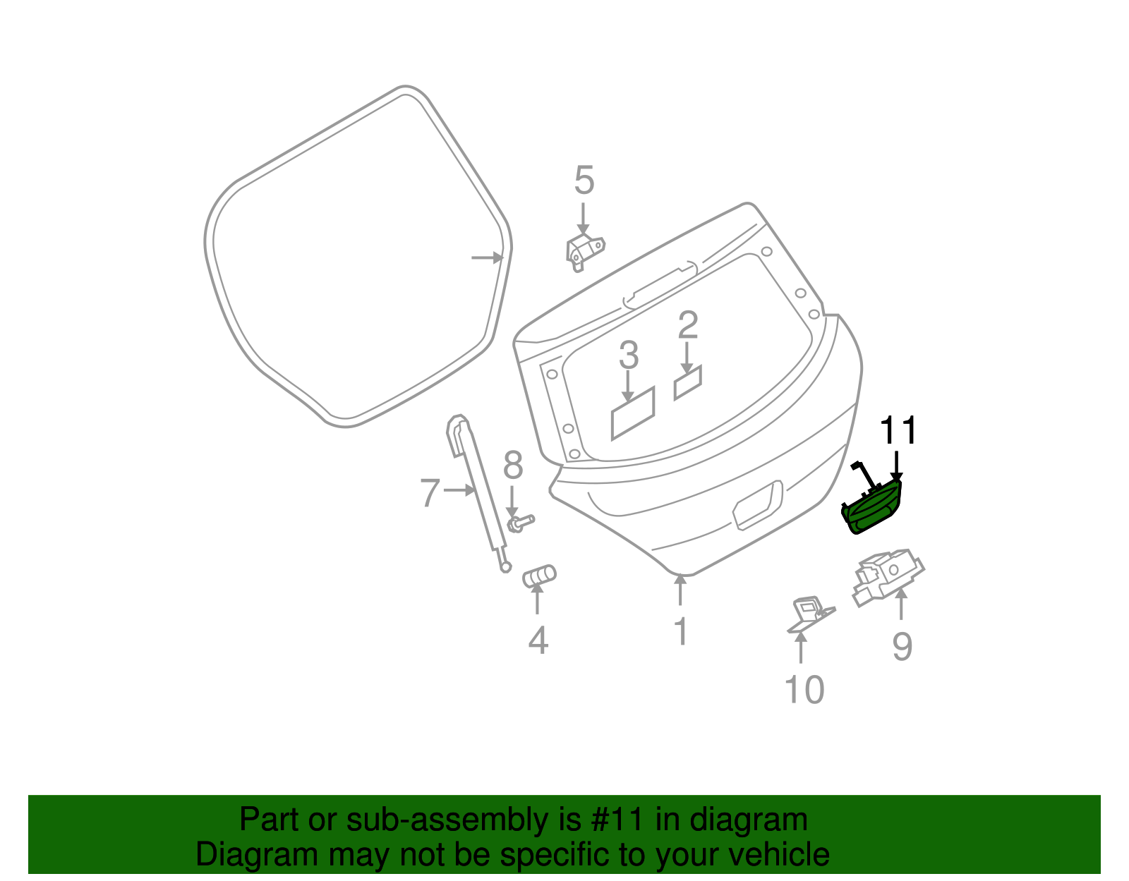 2007-2012 Nissan Versa Handle, Outside 90606-EL00A | Bill Kay Nissan Parts