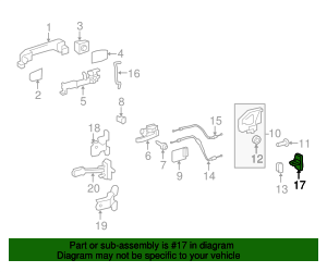 69410-02020 - Door Lock Striker Plate - 1998-2022 Toyota | Sparks Parts