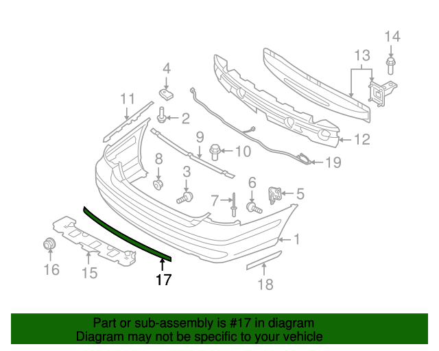86677-3F5004C - Center Molding 2007-2008 Kia Amanti | Kia.Parts Store