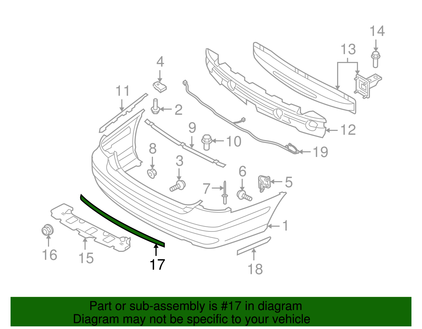 86677-3F5004C - Center Molding 2007-2008 Kia Amanti | Kia.Parts Store