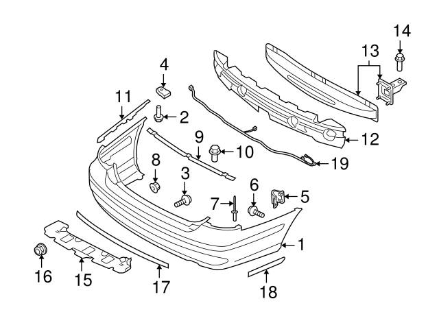 86681-3F500 - Center Bracket 2007-2009 Kia Amanti | Kia.Parts Store
