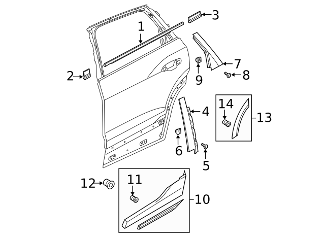 2019-2020 Audi Lower Molding 4KE-853-970-E-GRU | Audi USA Parts
