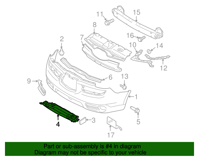 2006-2007 Subaru B9 Tribeca Lower Cover 57731XA02A | OEM Parts Online