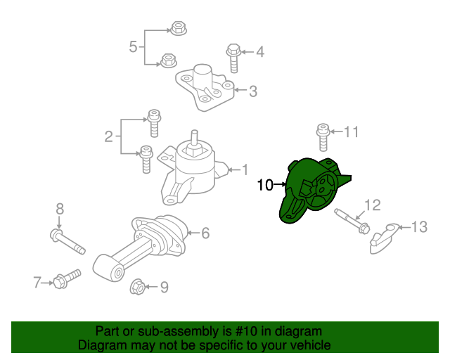 21830-3Z200 - Trans Mount 2014-2019 Kia Soul | Kia.Parts Store