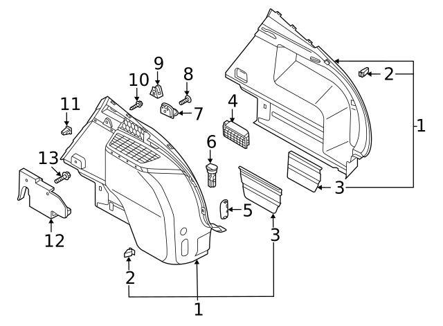 83A-863-879-D-FIK - Rear Body Trim 2019-2023 Audi Q3 | Audi OEM Parts