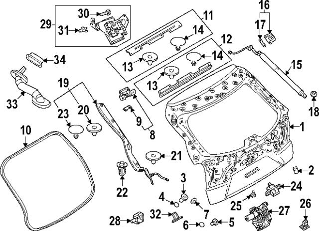 2020-2024 Mazda CX-30 Pinch Sensor DGJ1-62-6G0 | RealMazdaParts.com