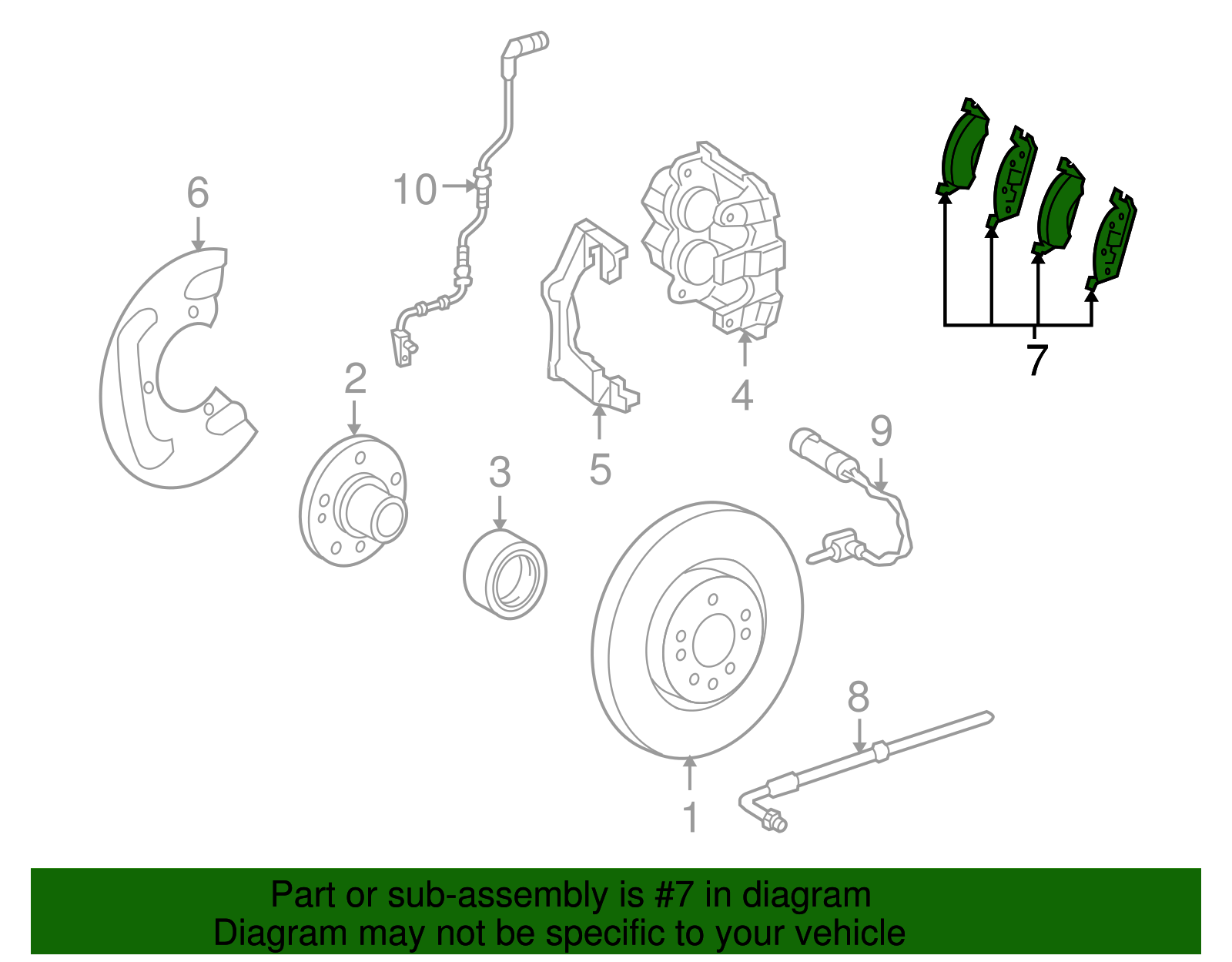 Genuine OEM Disk Brake Pad Front | 000-420-81-03 | Fits Select 2016 ...