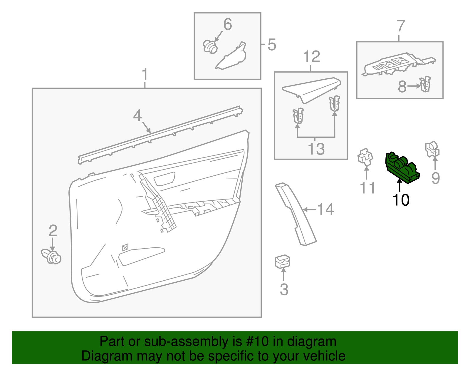 2013-2022 Toyota Window Switch 84820-0R040 | Toyota Parts Center