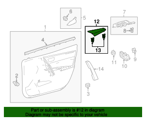 2014-2019 Toyota Corolla Door Armrest 74210-02260-C0 | Toyota Parts Center