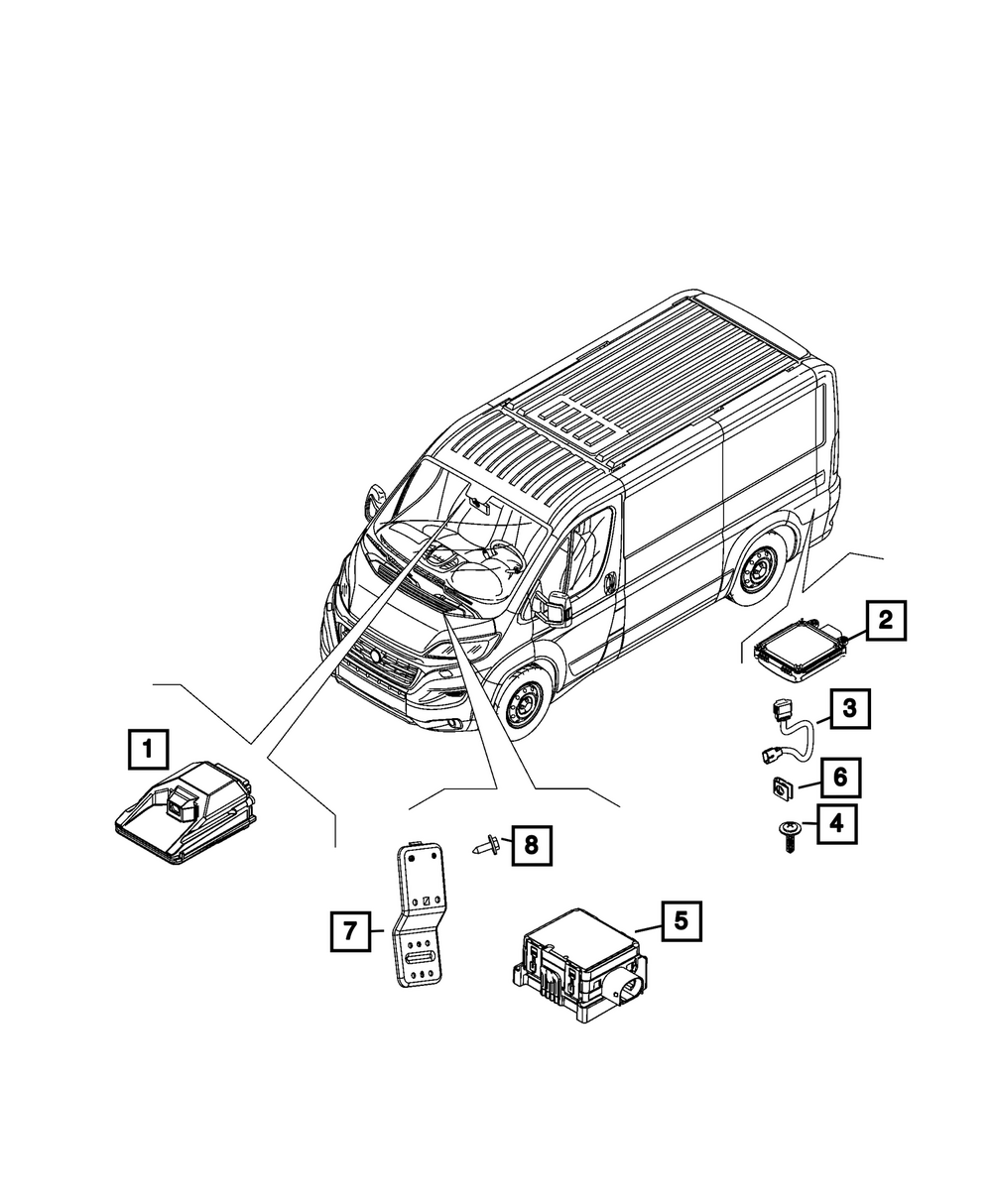 OEM Mopar Forward Facing Camera Module For 2023-2025 Ram - Part No ...