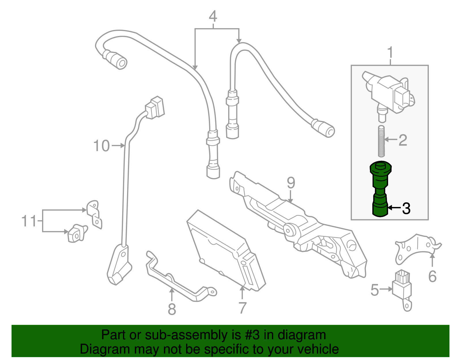 1999-2003 Mazda Direct Ignition Coil Boot KJ01-18-T08 | OEM Parts Online