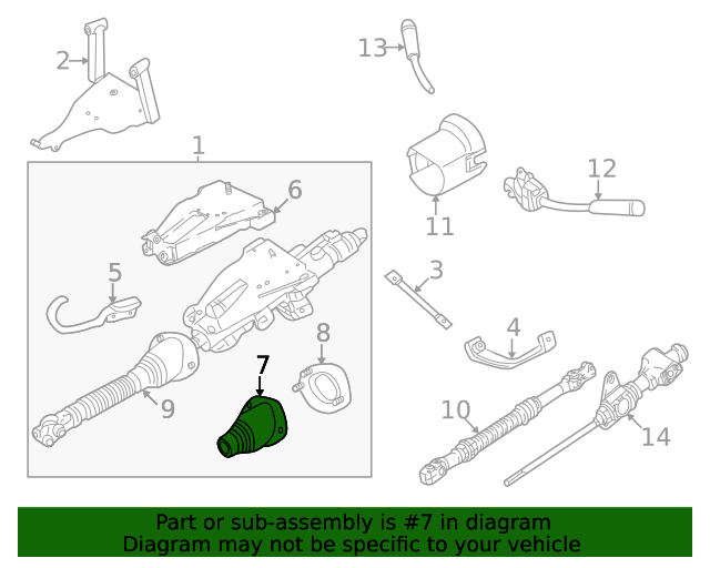 463-462-00-96 - Steering Coupling Boot 2002-2018 Mercedes-Benz ...