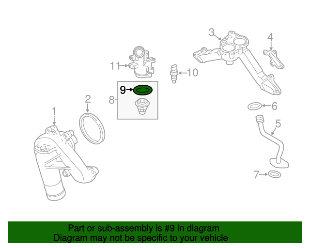 GM Part Number 12680544 | 2001-2023 GM Engine Coolant Thermostat O-Ring ...