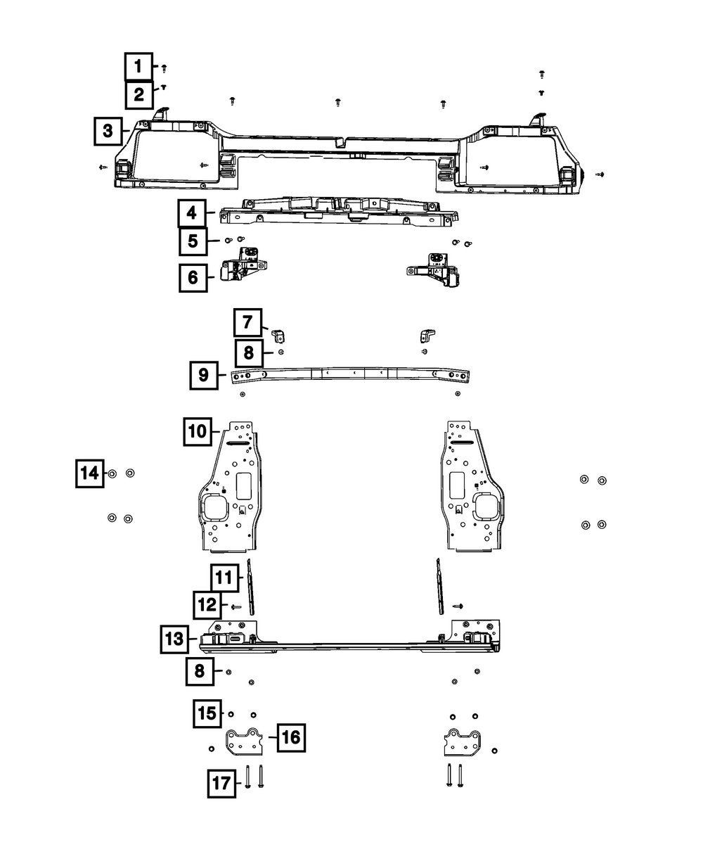 2024 Dodge Charger Daytona Cooling Module Bracket, Right 68601400AA ...