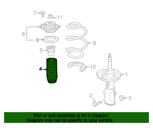 2016-2023 GM Front Suspension Strut Boot 22961434 | GMPartsDirect.com