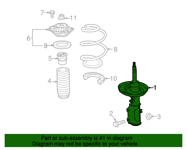 2016-2024 Chevrolet Malibu Front Driver Side Suspension Strut Assembly ...